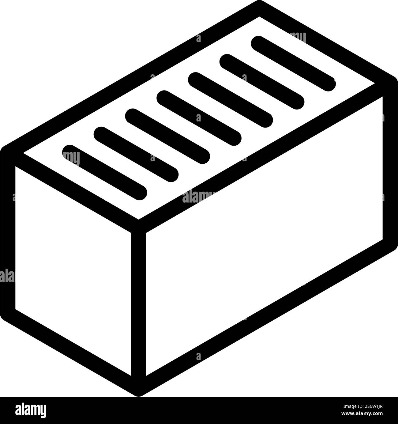 double brick line icon vector. double brick sign. isolated contour ...