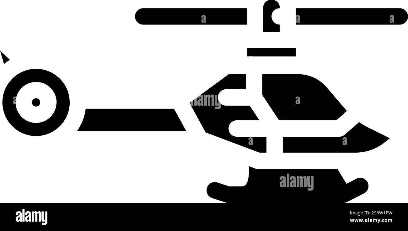 helicopter fly transport glyph icon vector. helicopter fly transport ...
