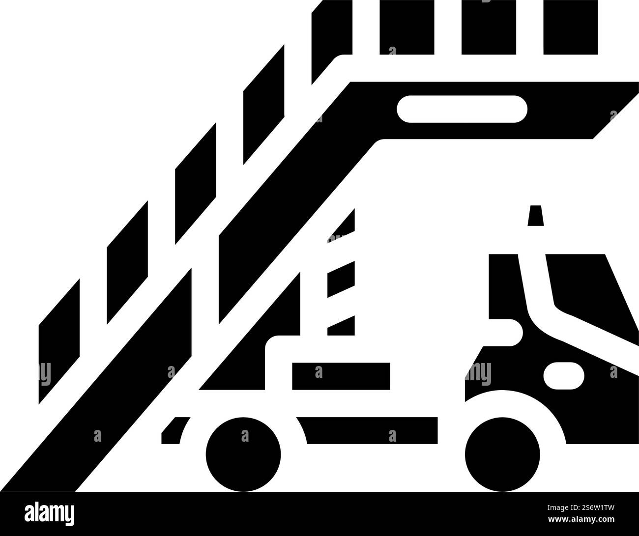 ladder airport equipment glyph icon vector. ladder airport equipment ...