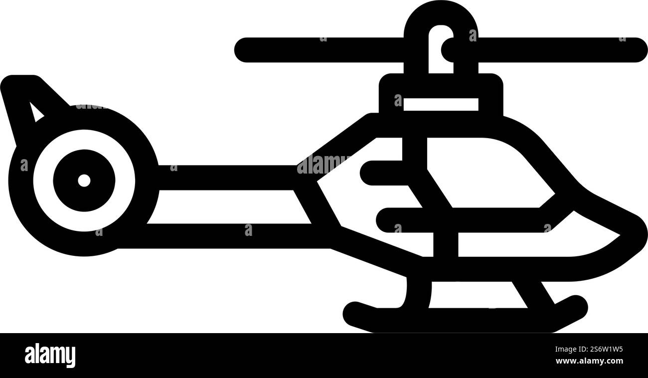 helicopter fly transport line icon vector. helicopter fly transport ...