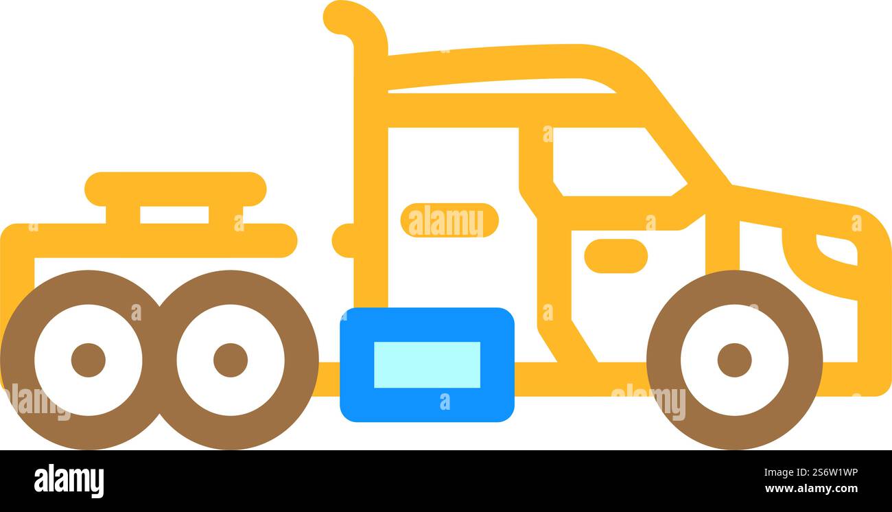 truck transport color icon vector. truck transport sign. isolated ...