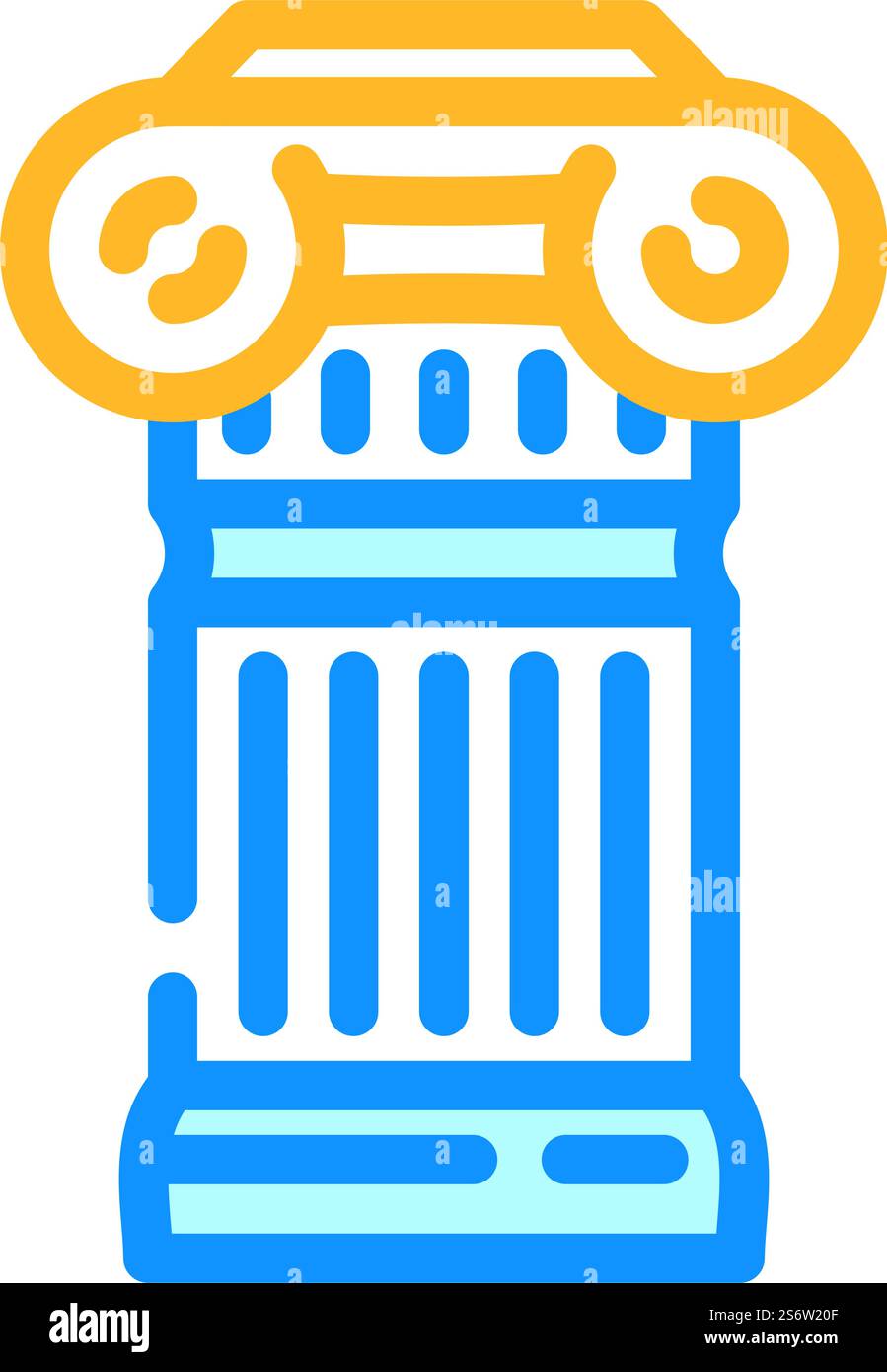 column antique building color icon vector. column antique building sign ...