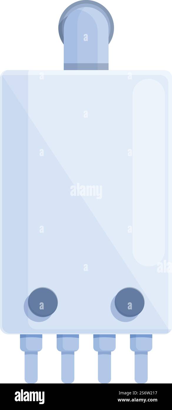 Fire gas boiler icon cartoon vector. Home water. System hot. Fire gas ...