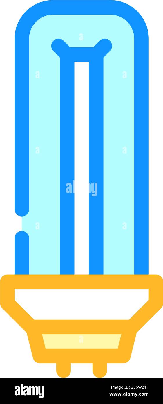 fluorescent light bulb color icon vector. fluorescent light bulb sign ...