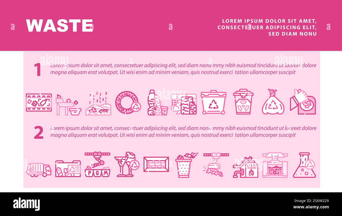 Waste Sorting Conveyor Equipment Landing Web Page Header Banner ...