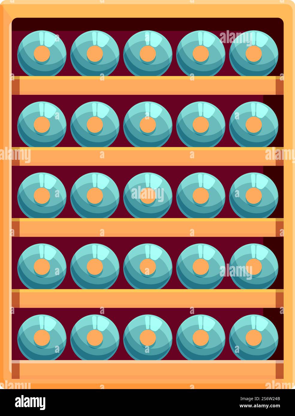 Shelf wine cabinet icon cartoon vector. Bar alcohol. Cellar glass ...