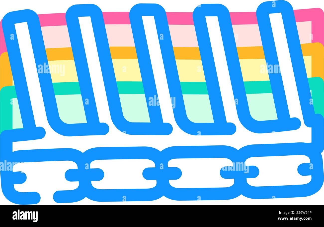 flexible cables color icon vector. flexible cables sign. isolated ...