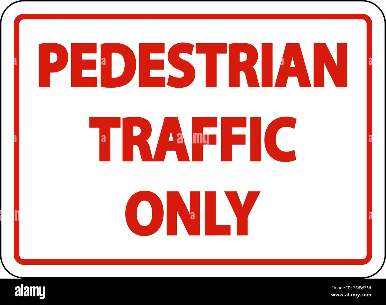 Pedestrian Traffic Only Sign On White Background Stock Vector Image ...