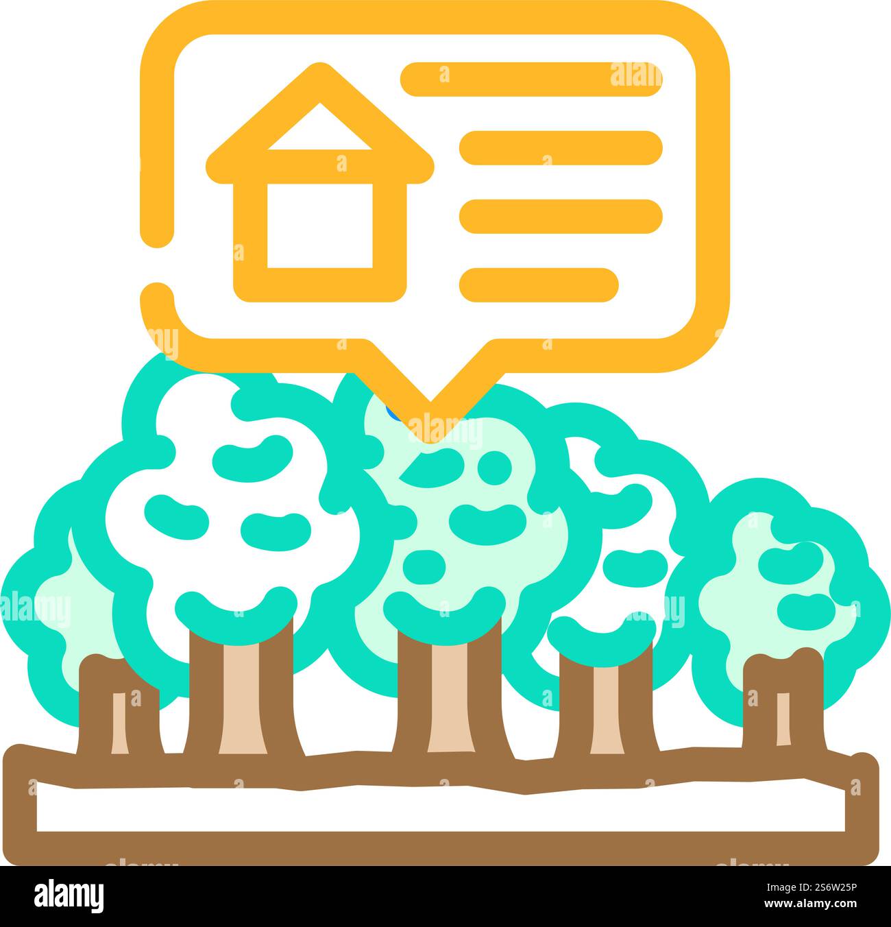 choosing place for house color icon vector. choosing place for house ...