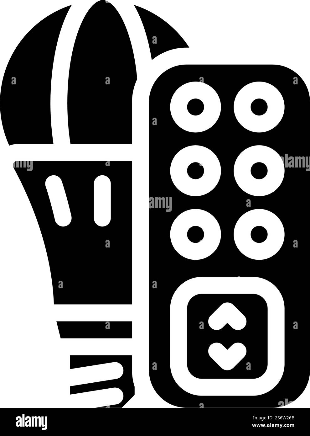 led light bulb glyph icon vector. led light bulb sign. isolated contour ...