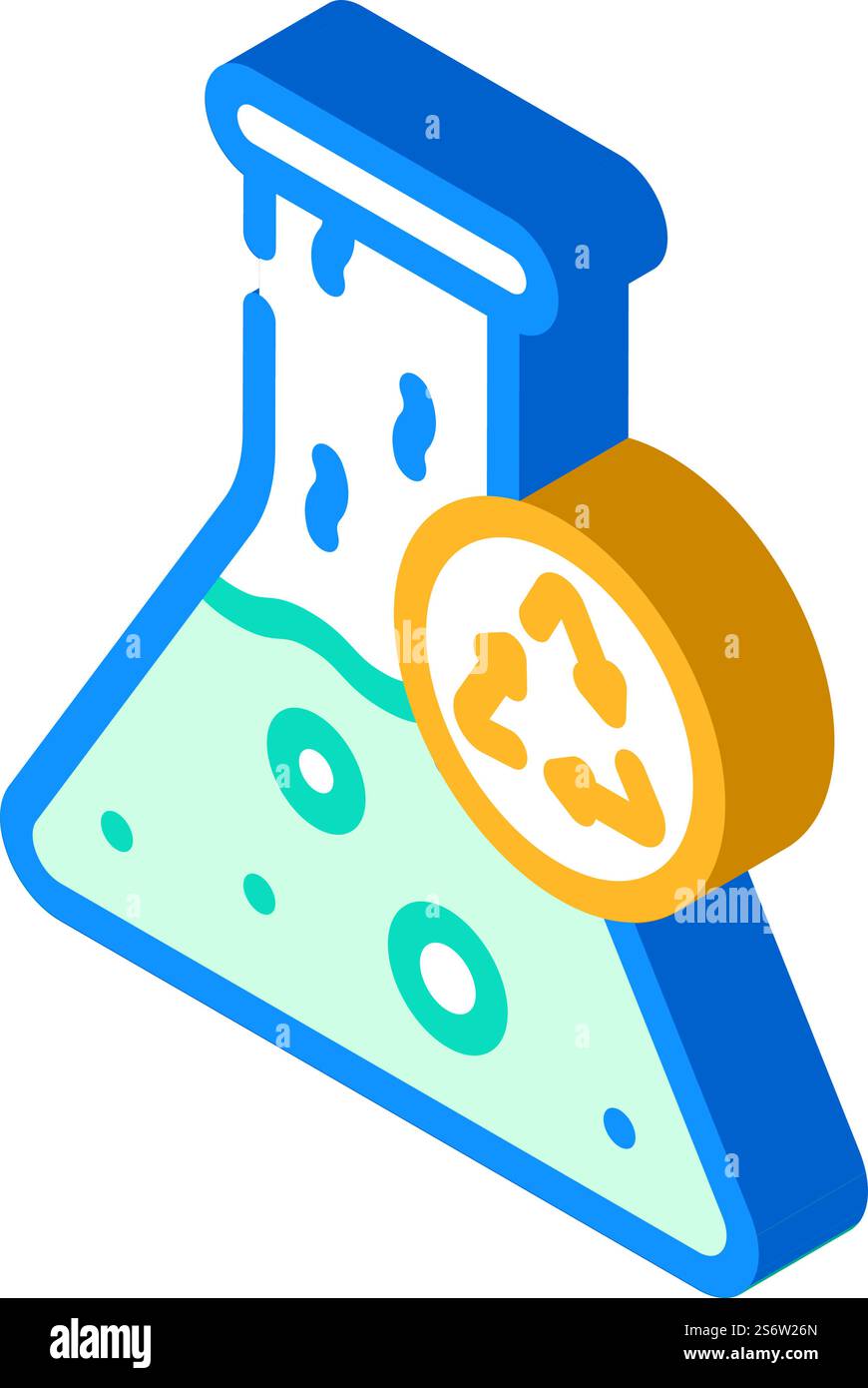 chemicals waste isometric icon vector. chemicals waste sign. isolated ...