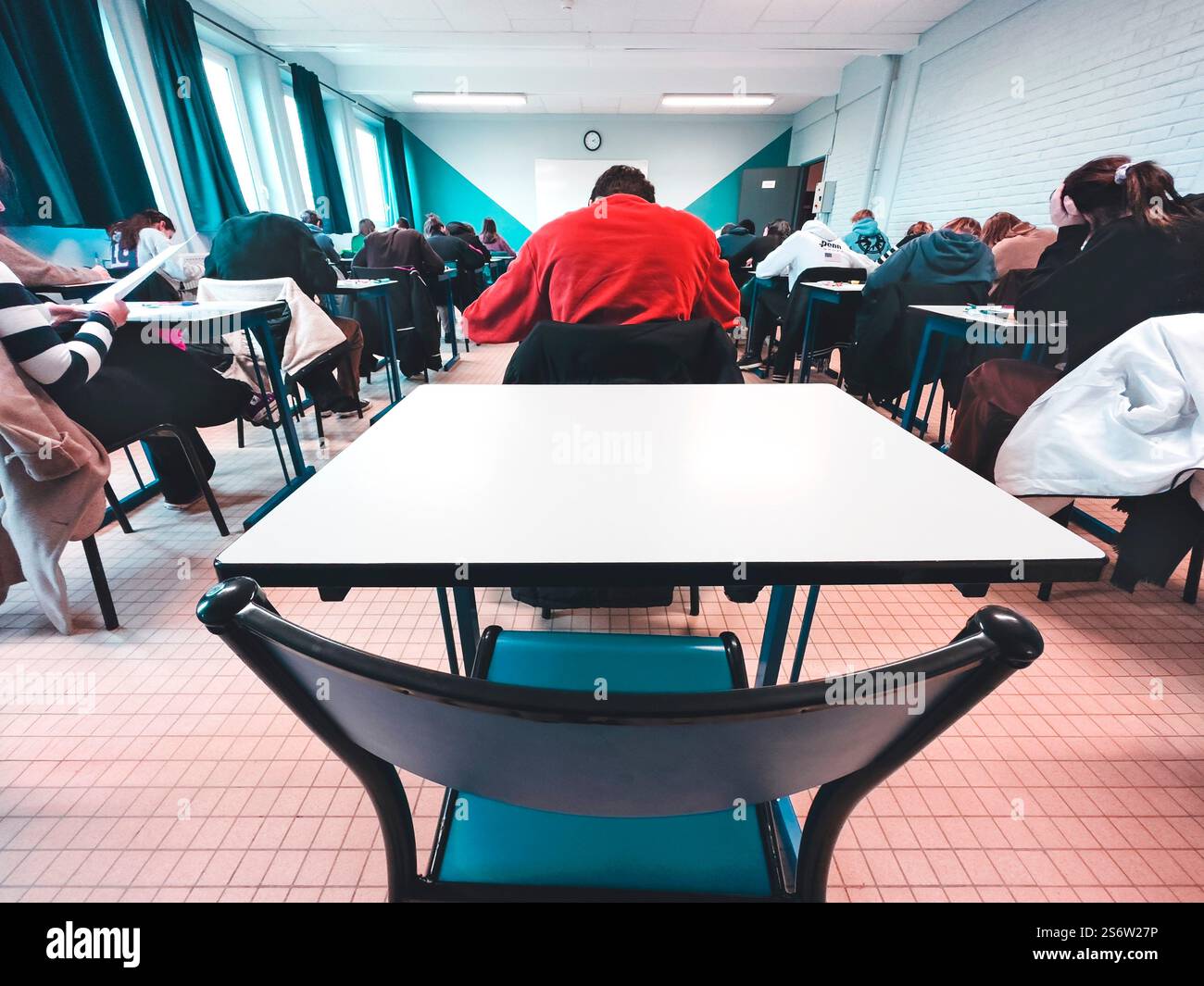 High school exam, absent student Stock Photo - Alamy