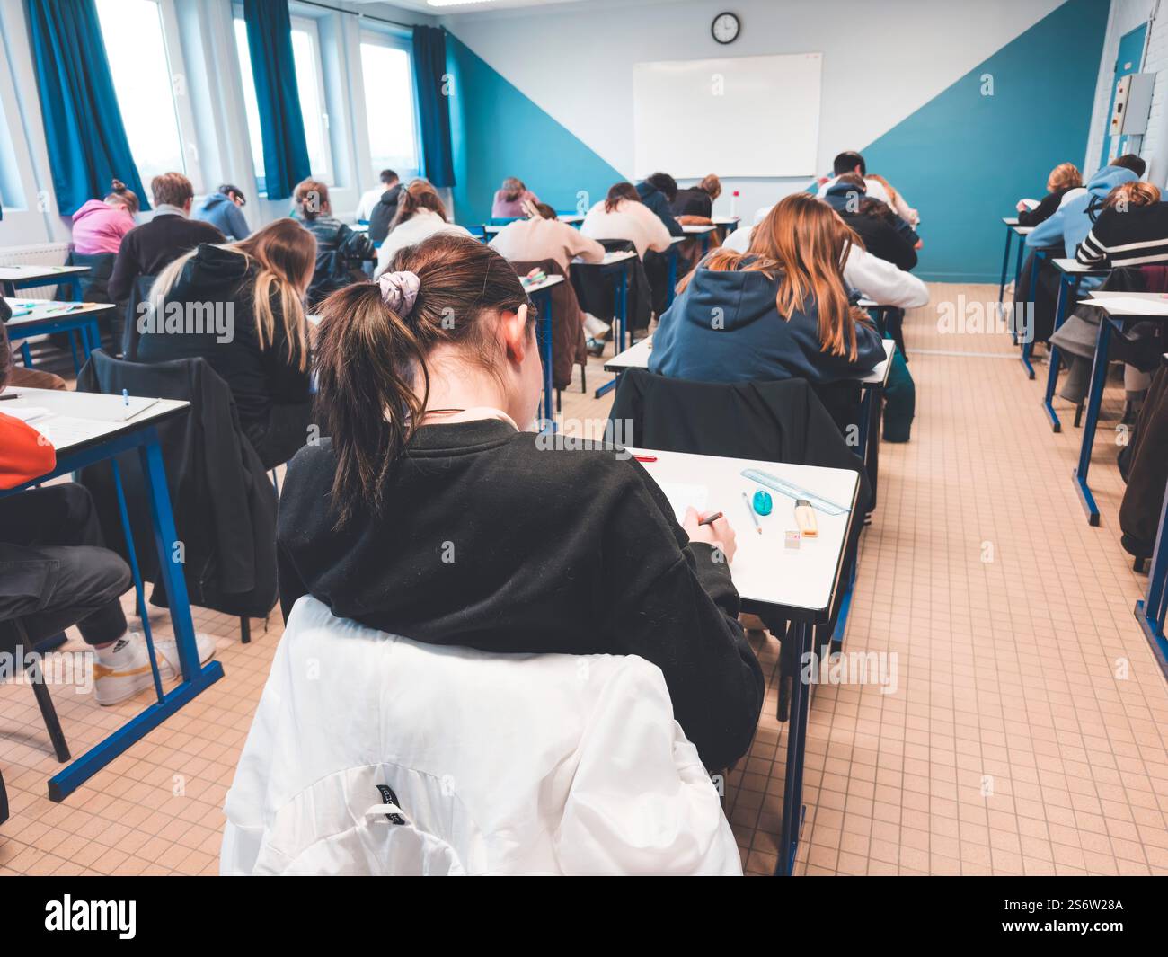 High school exam Stock Photo - Alamy