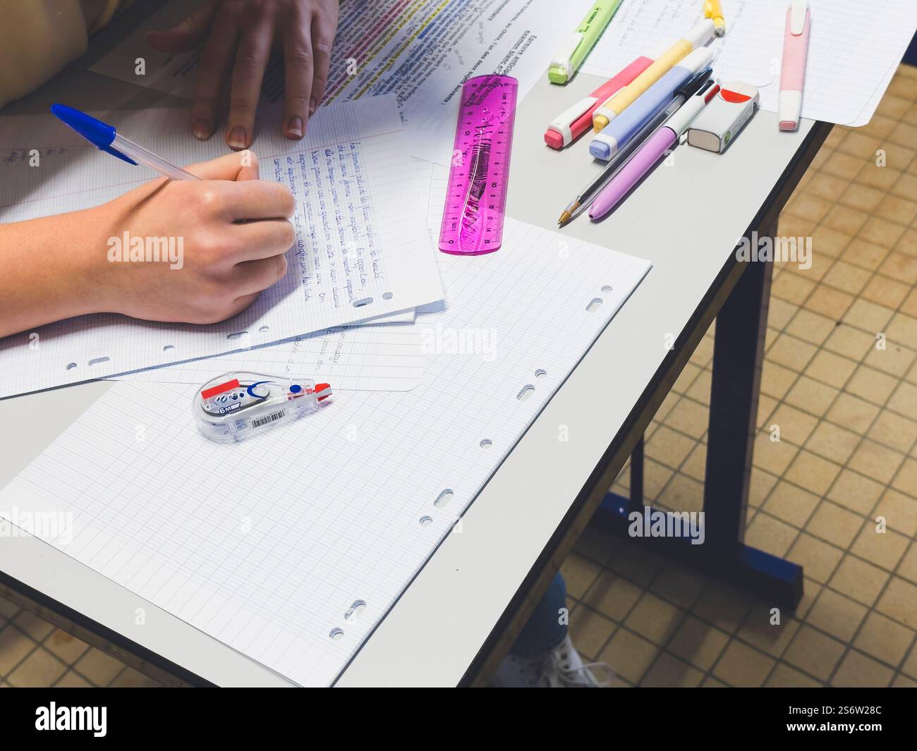 High school exam Stock Photo - Alamy