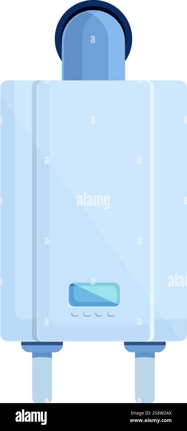 Gas boiler heat icon cartoon vector. Home heater. Water system. Gas ...