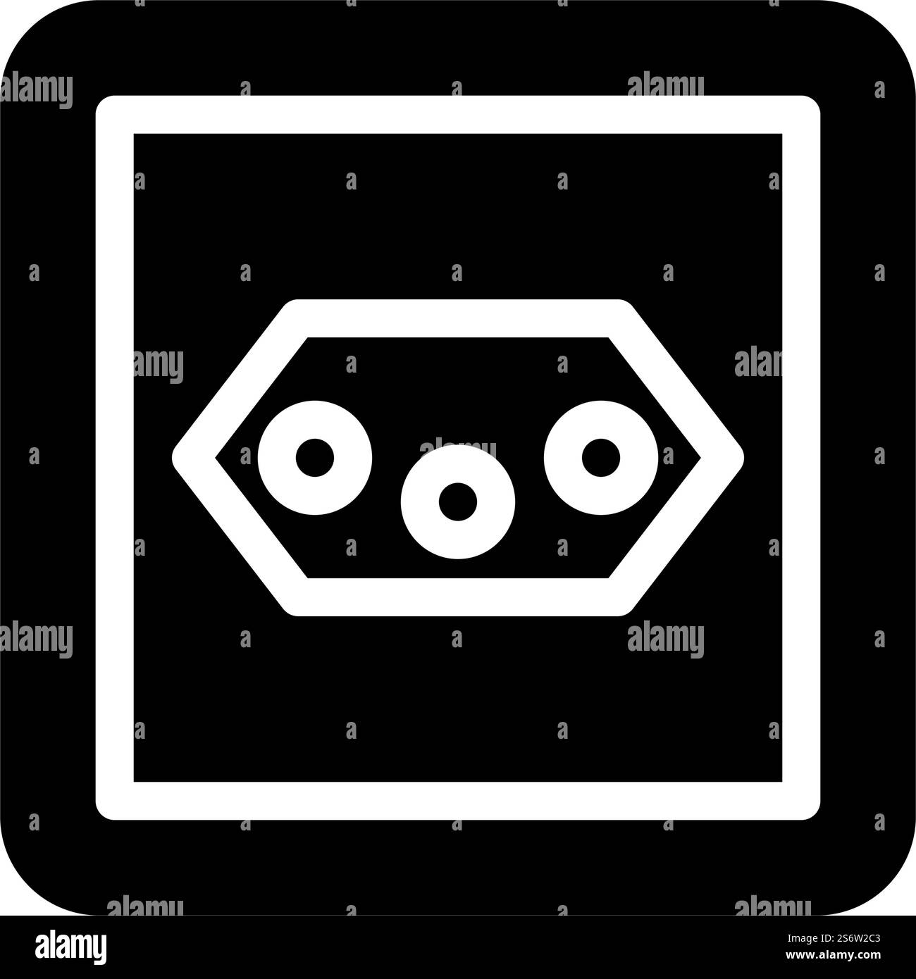 j type socket glyph icon vector. j type socket sign. isolated contour ...