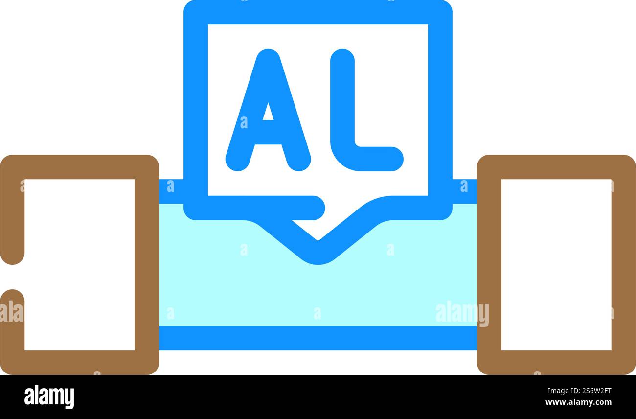 aluminum cable color icon vector. aluminum cable sign. isolated symbol ...