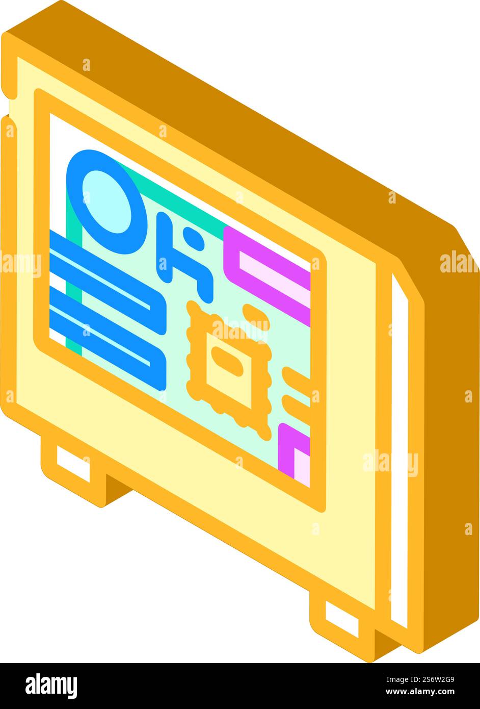 computer system isometric icon vector. computer system sign. isolated ...