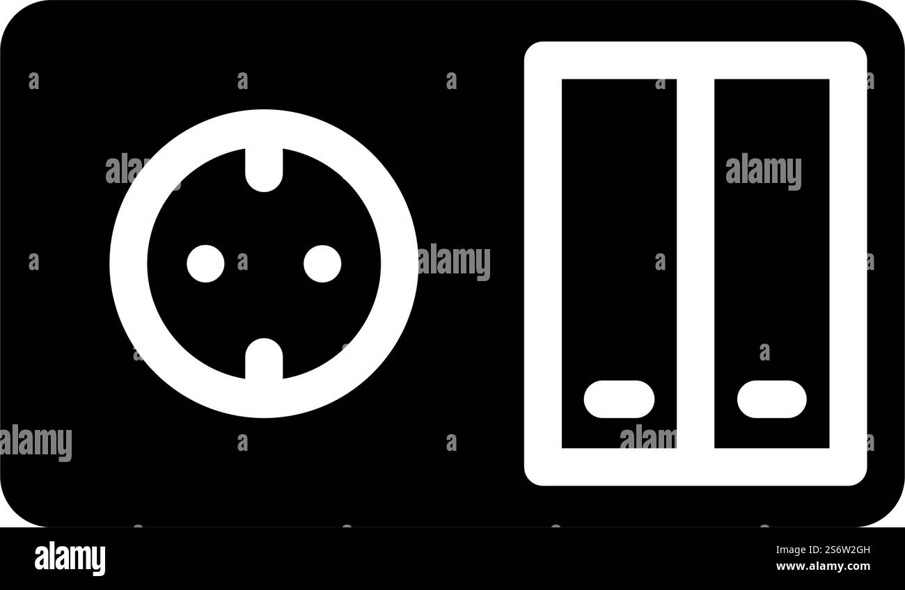 switch socket glyph icon vector. switch socket sign. isolated contour ...