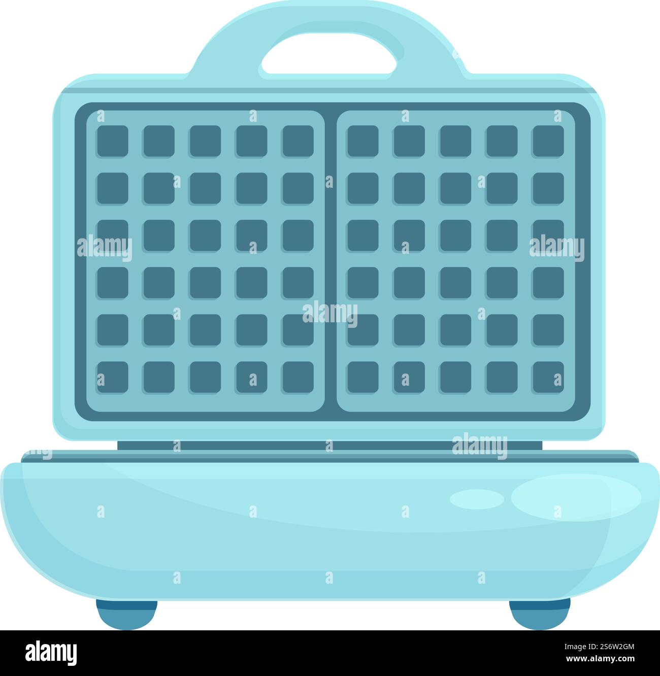 Heart waffle maker icon cartoon vector. Iron machine. Cooker house ...