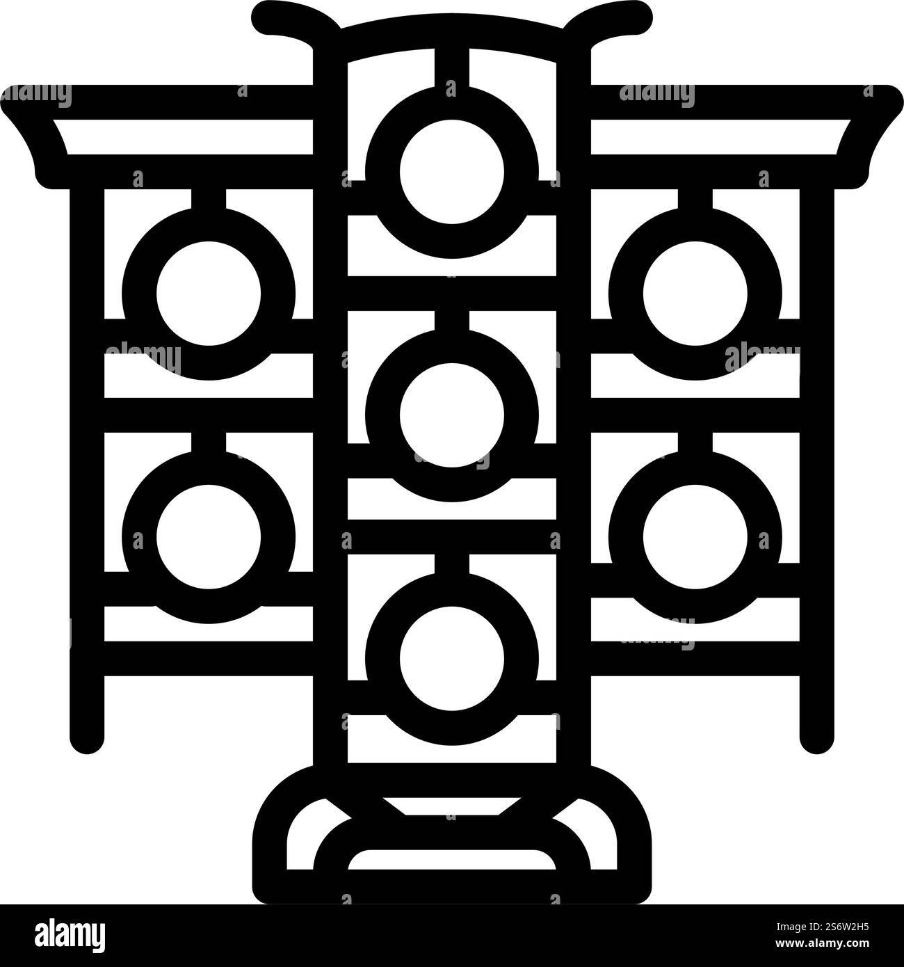 yunluo chinese line icon vector. yunluo chinese sign. isolated contour ...