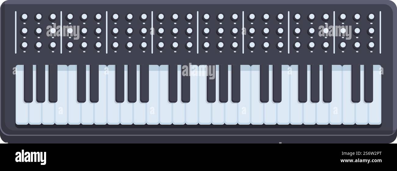 Concert synthesizer icon cartoon vector. Music keyboard. Audio ...