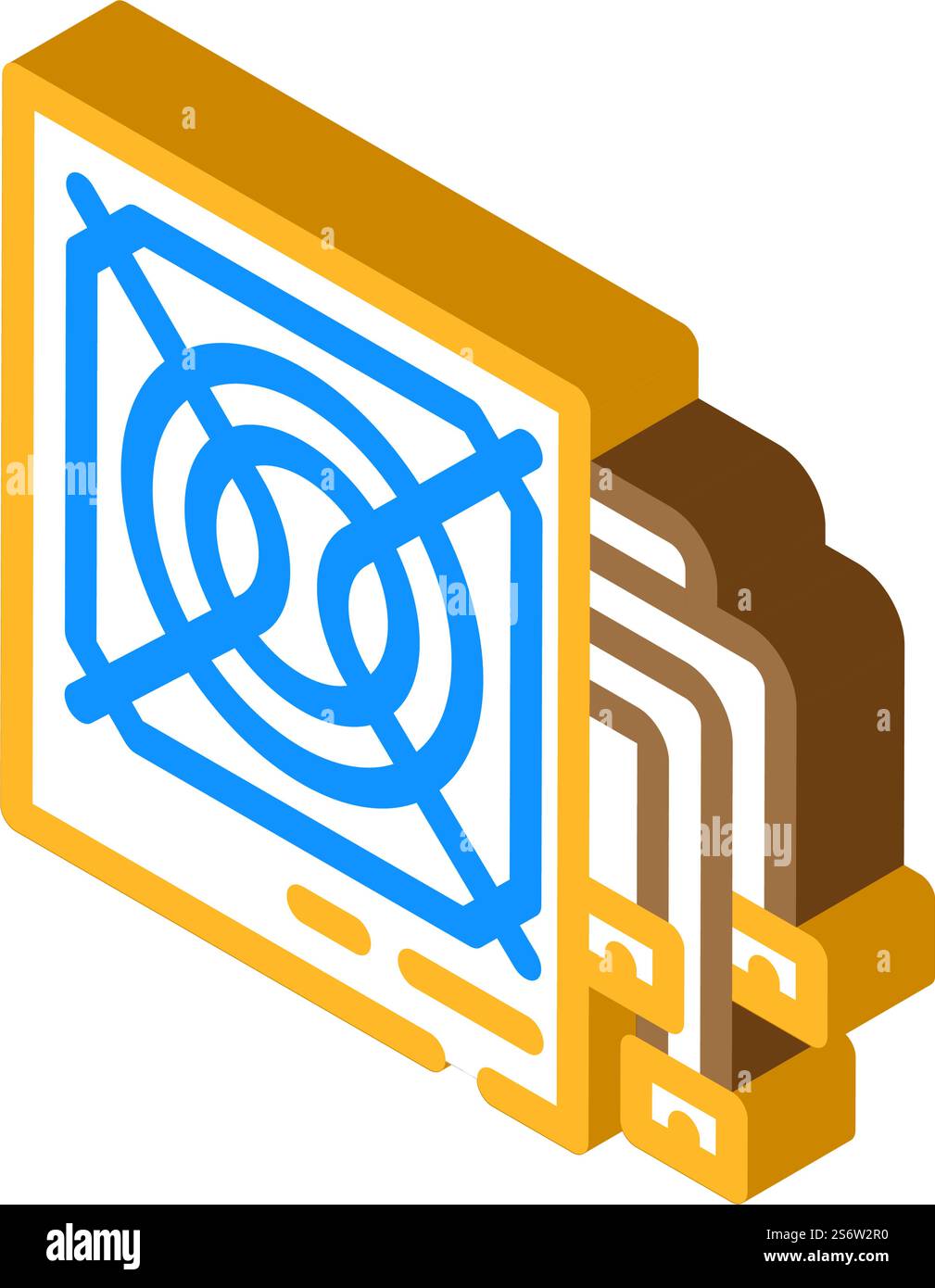 power supply computer isometric icon vector. power supply computer sign ...