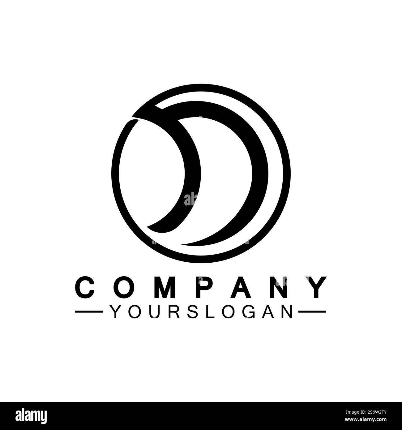 Letter N circle Concept Logo Vector Design Template Stock Vector Image ...