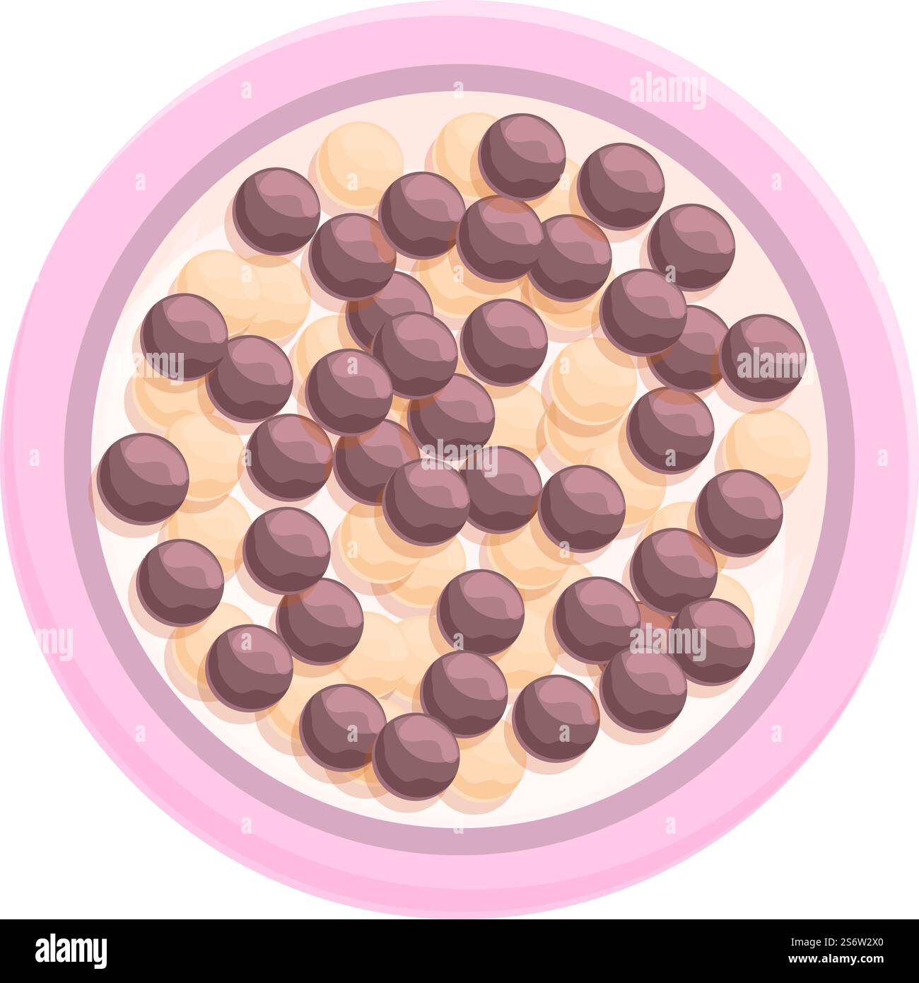 Muesli breakfast icon cartoon vector. Cereal bowl. Milk corn. Muesli ...