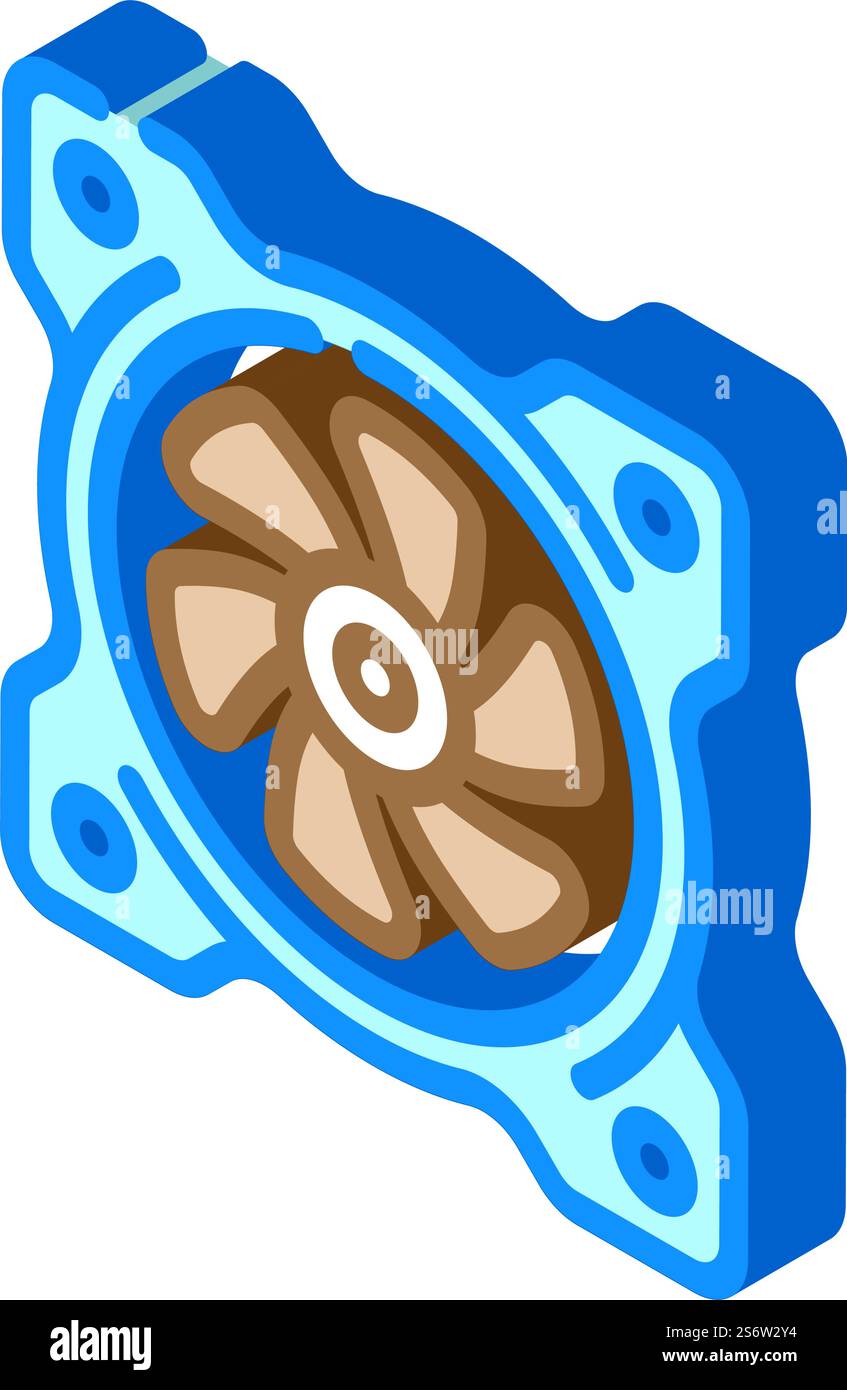 fan computer part isometric icon vector. fan computer part sign ...