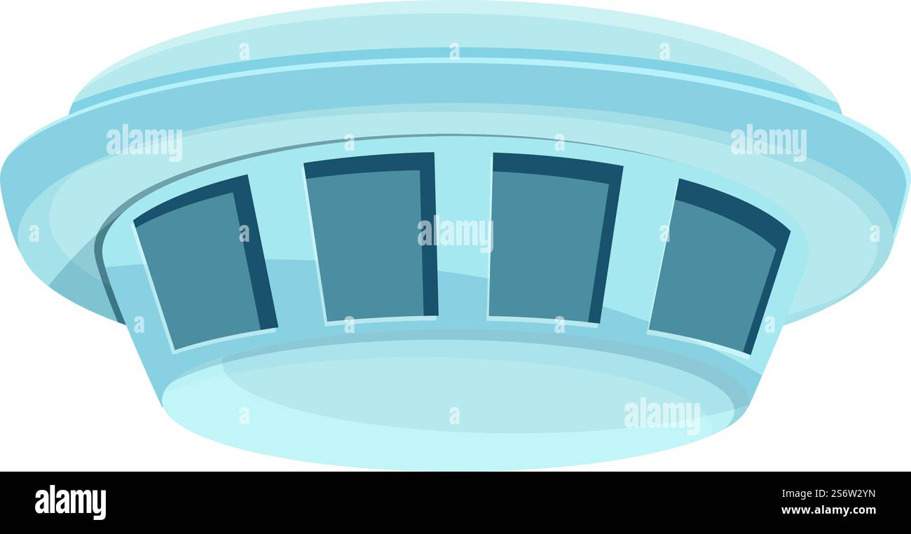 Home smoke detector icon cartoon vector. Alarm fire. Gas control. Home ...