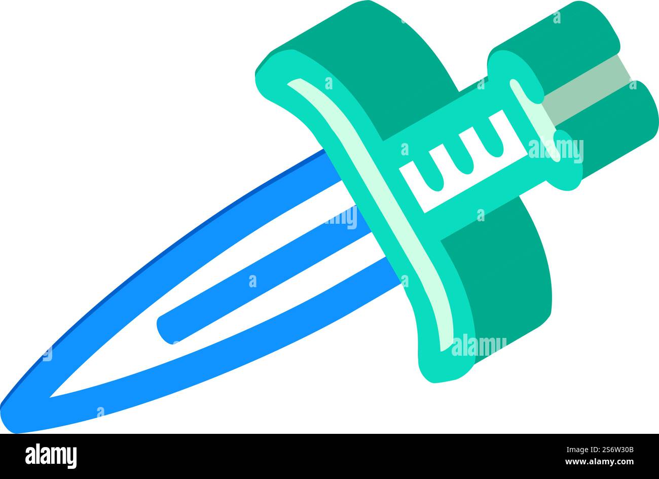 dagger knife isometric icon vector. dagger knife sign. isolated symbol ...