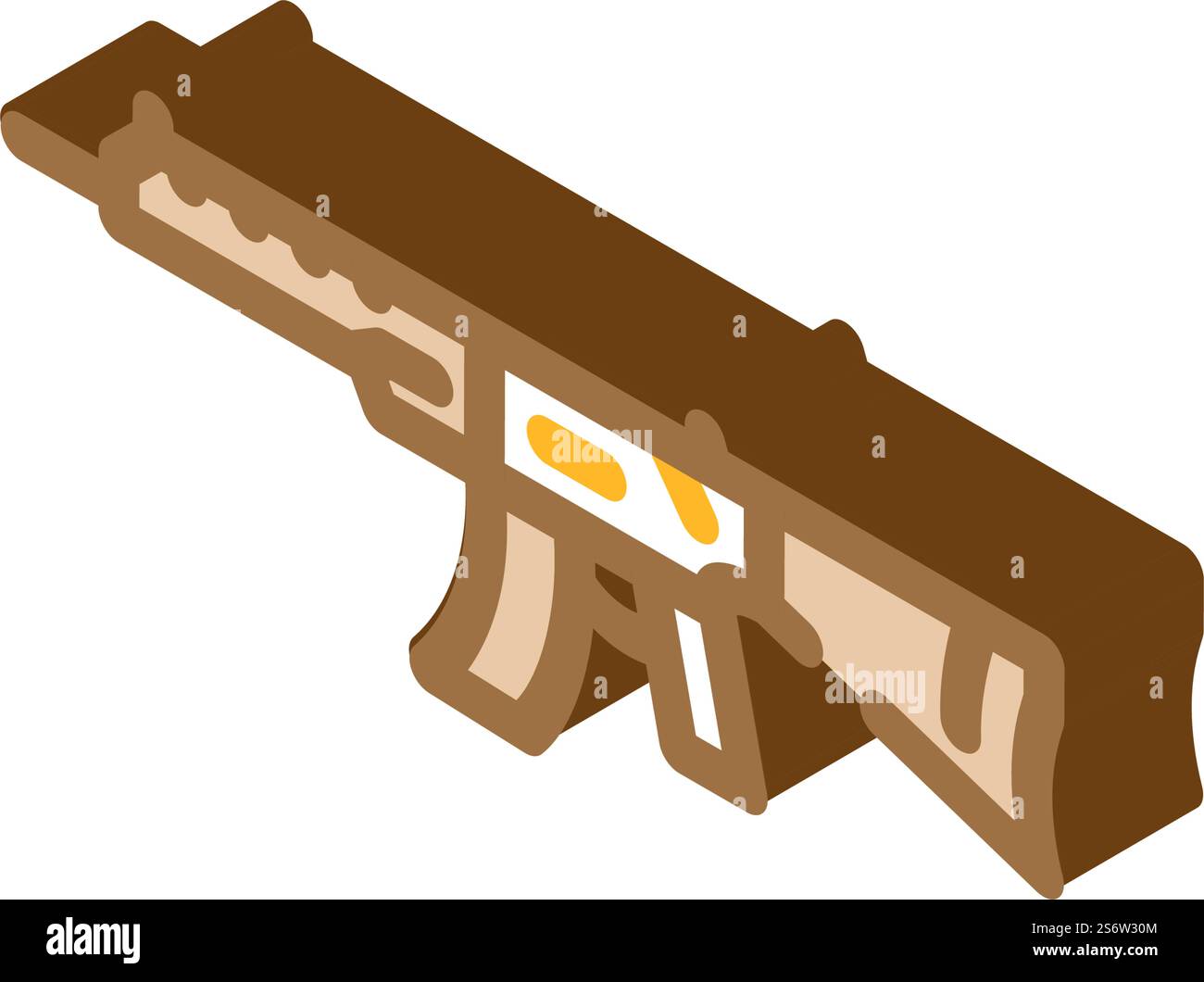 rifle weapon isometric icon vector. rifle weapon sign. isolated symbol ...