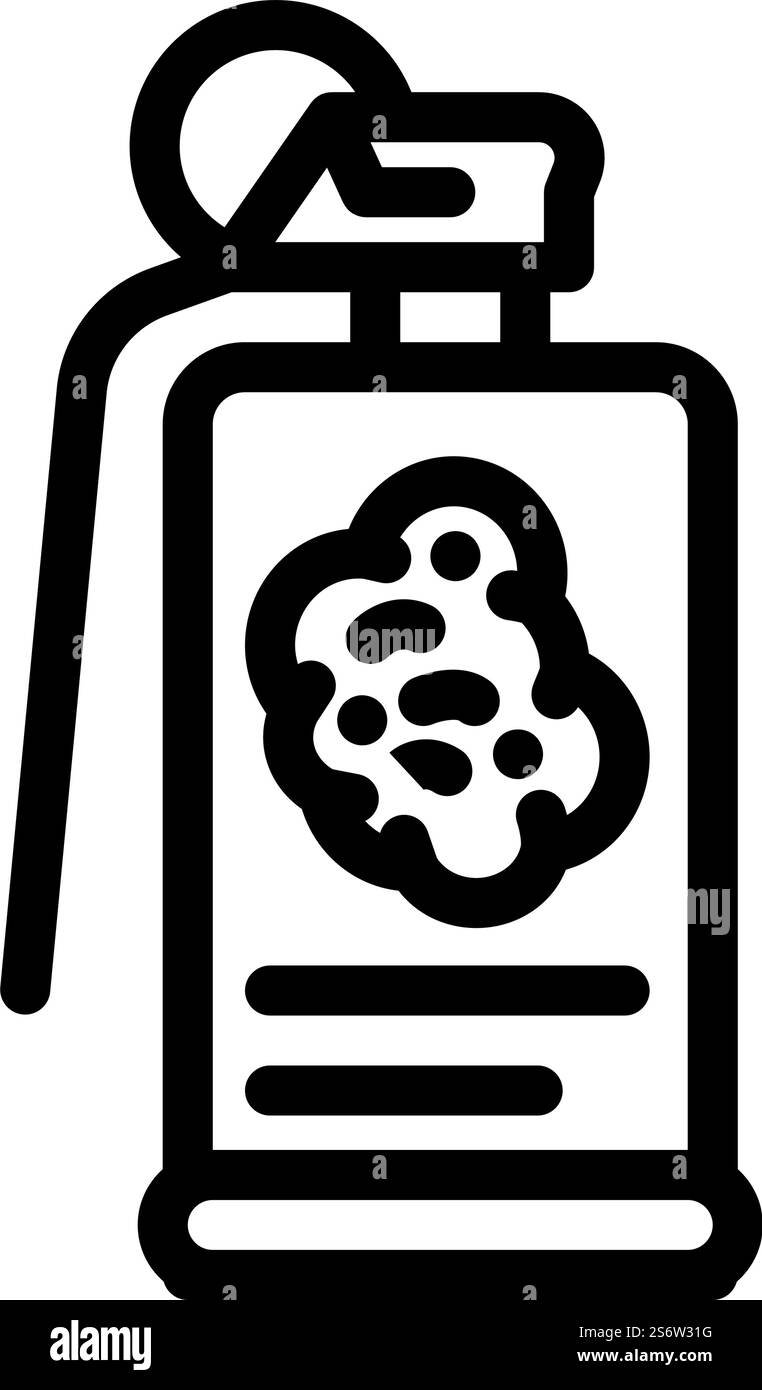 grenade weapon line icon vector. grenade weapon sign. isolated contour ...