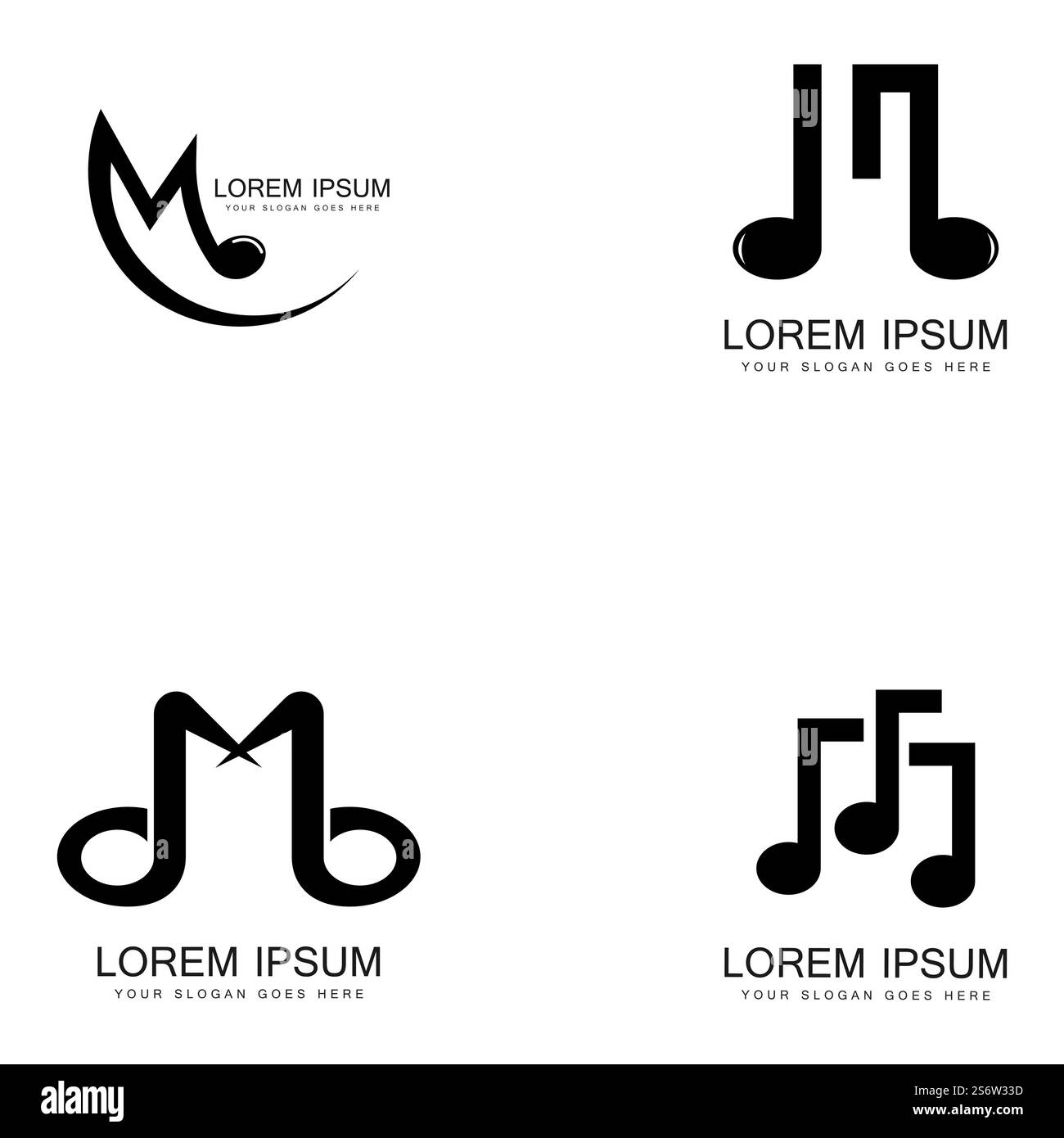 Music logo vector icon - Vector. Letter M Music Logo Stock Vector Image ...
