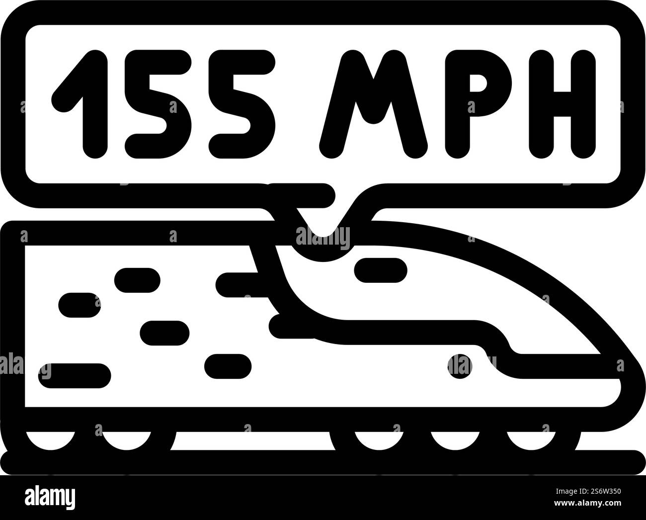 train speed line icon vector. train speed sign. isolated contour symbol ...
