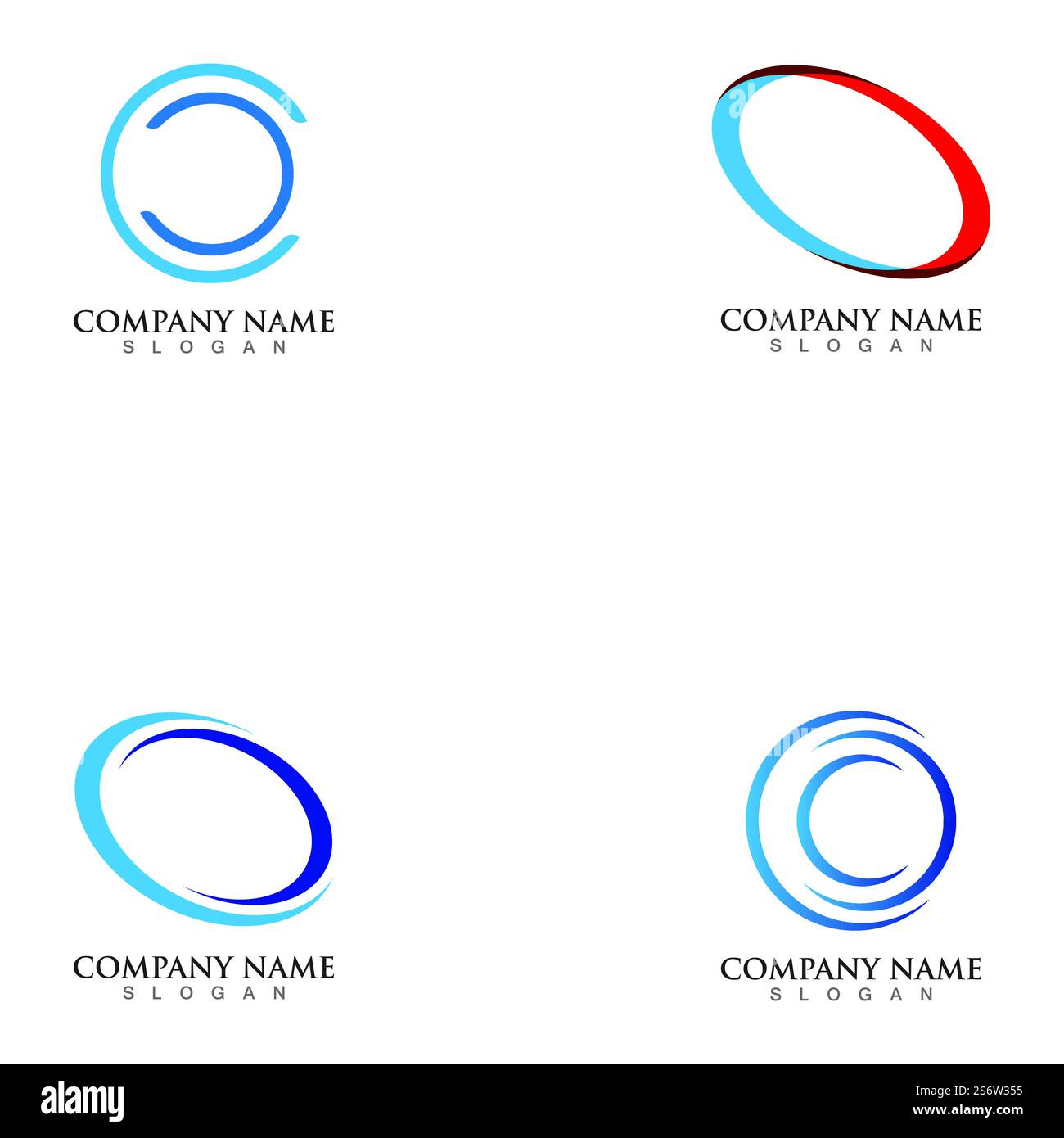 blue circle ellipse logo design Stock Vector Image & Art - Alamy