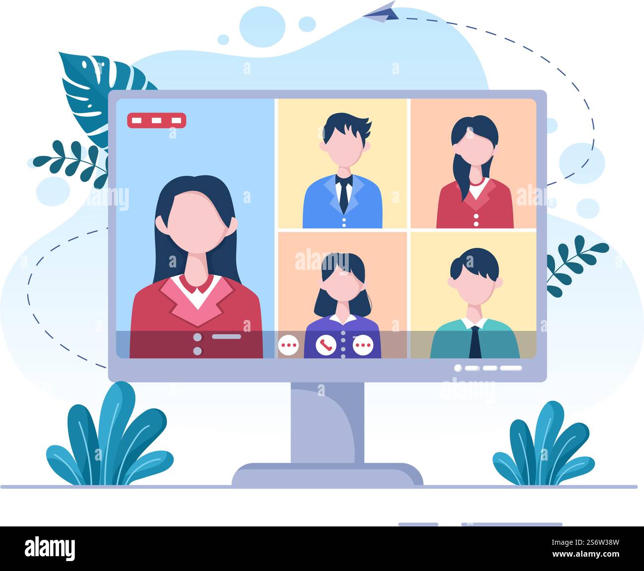 Conference Video Call by Remote Communication with Online Friends using ...