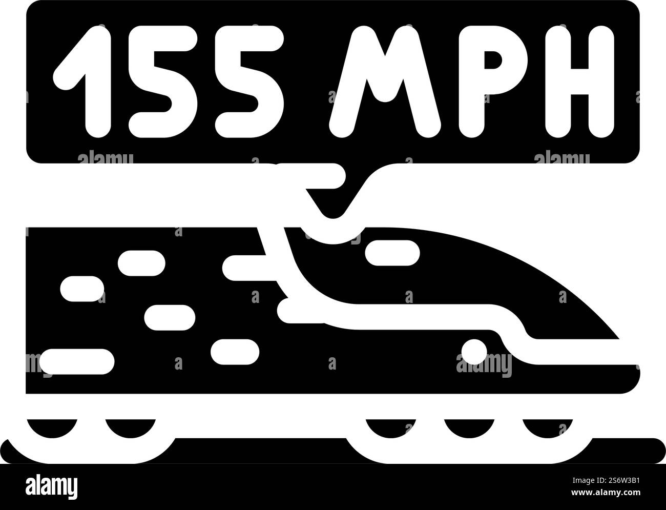 train speed glyph icon vector. train speed sign. isolated contour ...