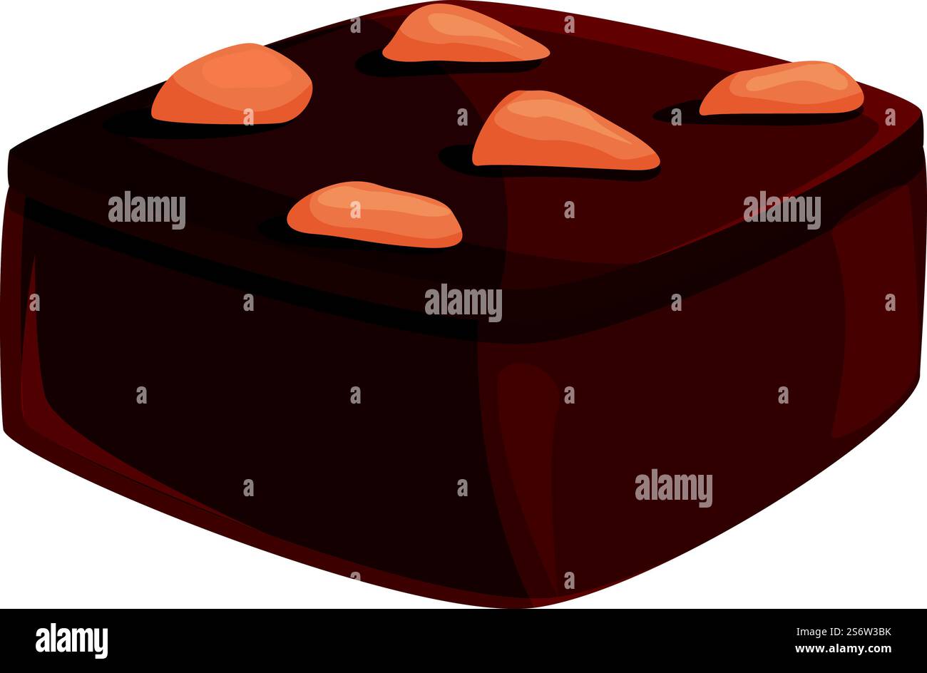 Nut chocolate icon cartoon vector. Candy cocoa. Dark chocolate. Nut ...