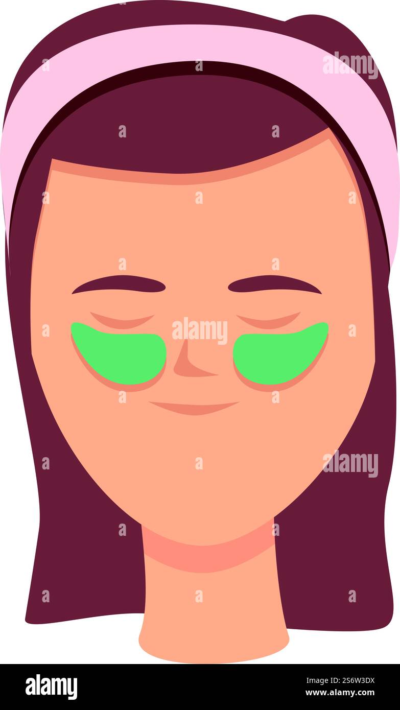 Girl eye patch icon cartoon vector. Mask face. Cosmetic face. Girl eye ...