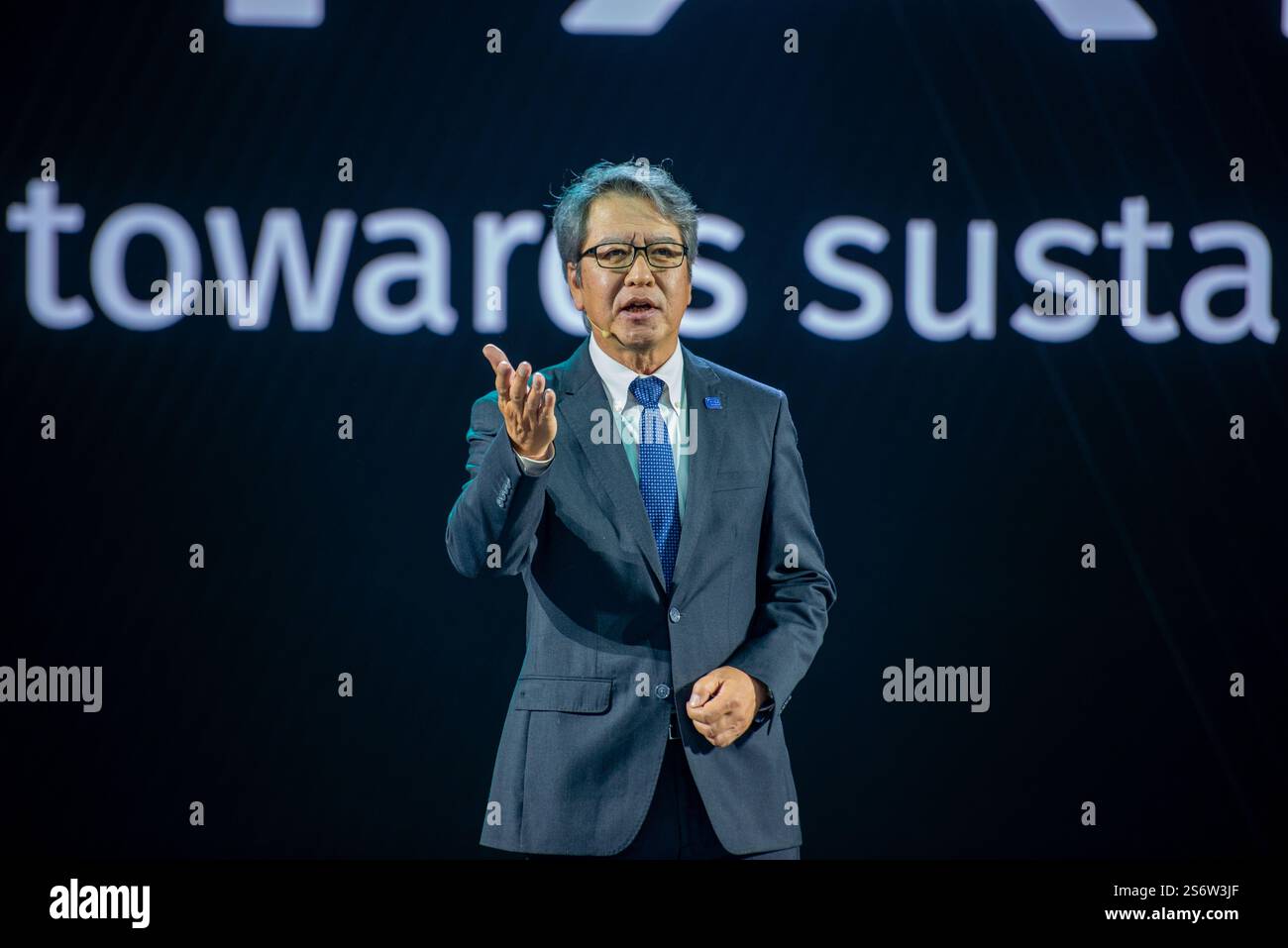 Hisashi Takeuchi Managing director of Maruti Suzuki is delivering a ...