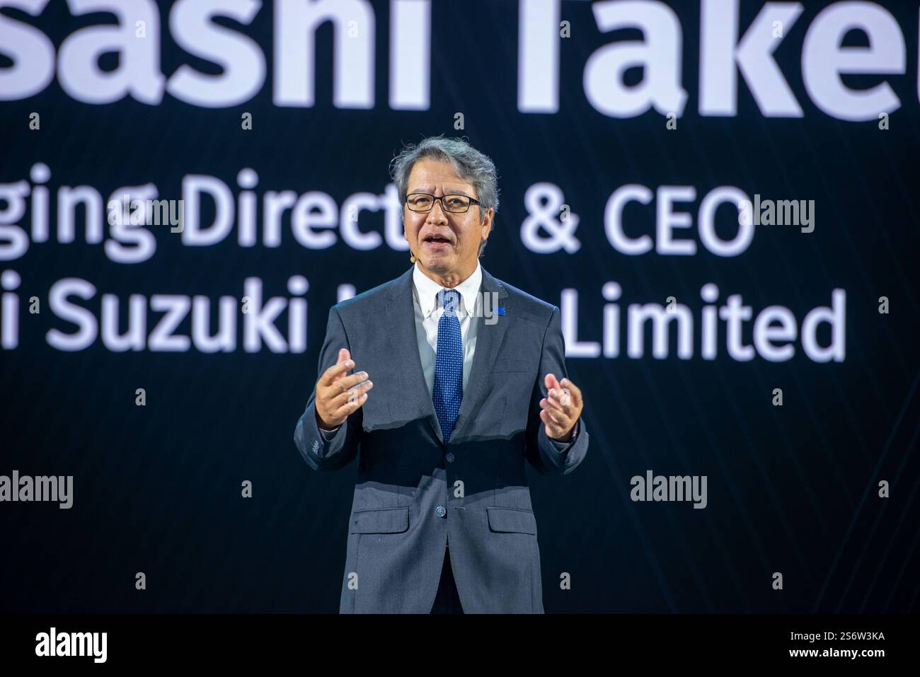 Hisashi Takeuchi Managing director of Maruti Suzuki is delivering a ...