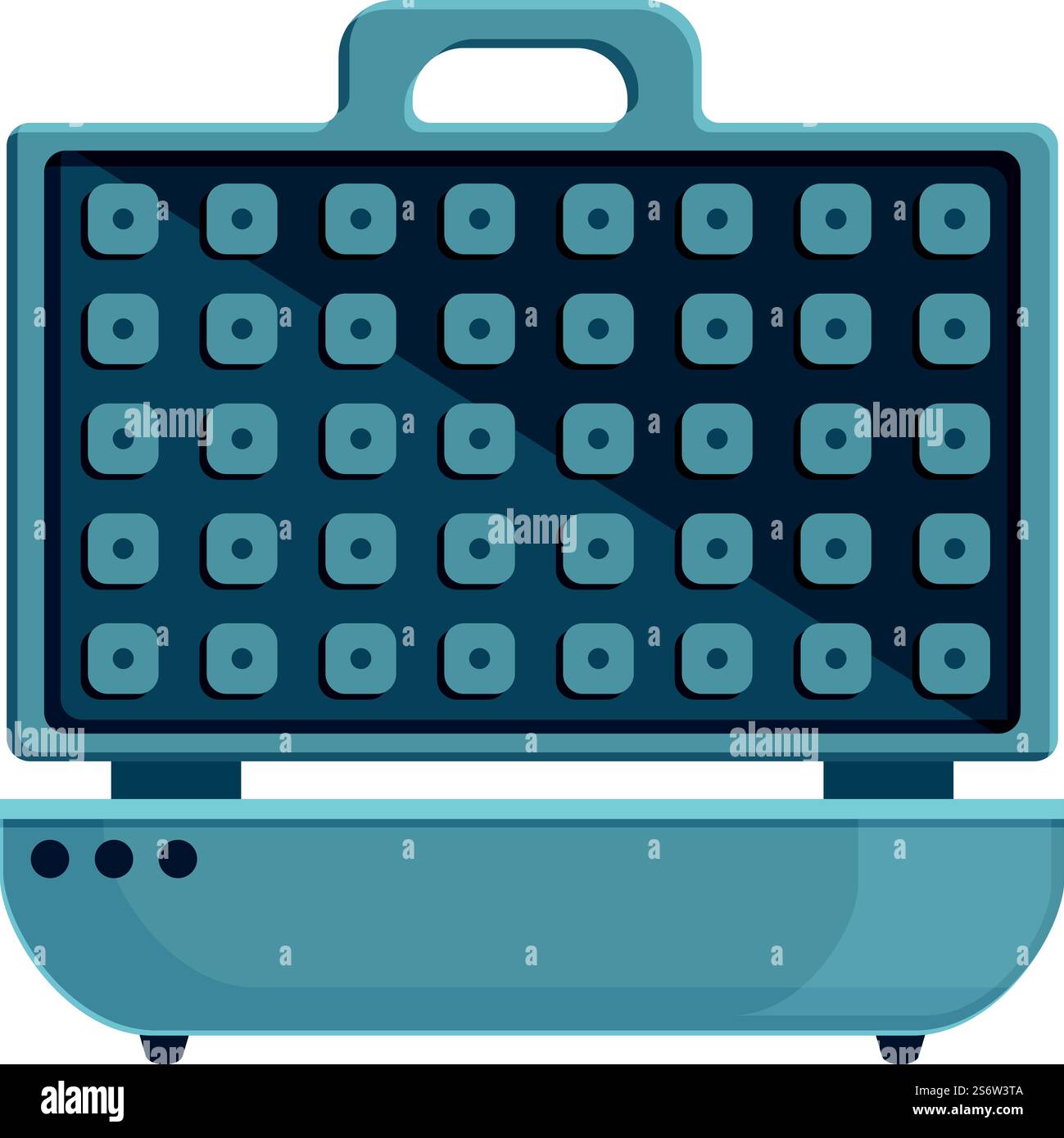 Crispy waffle maker icon cartoon vector. Electric grill. Cooker machine. Crispy waffle maker ...