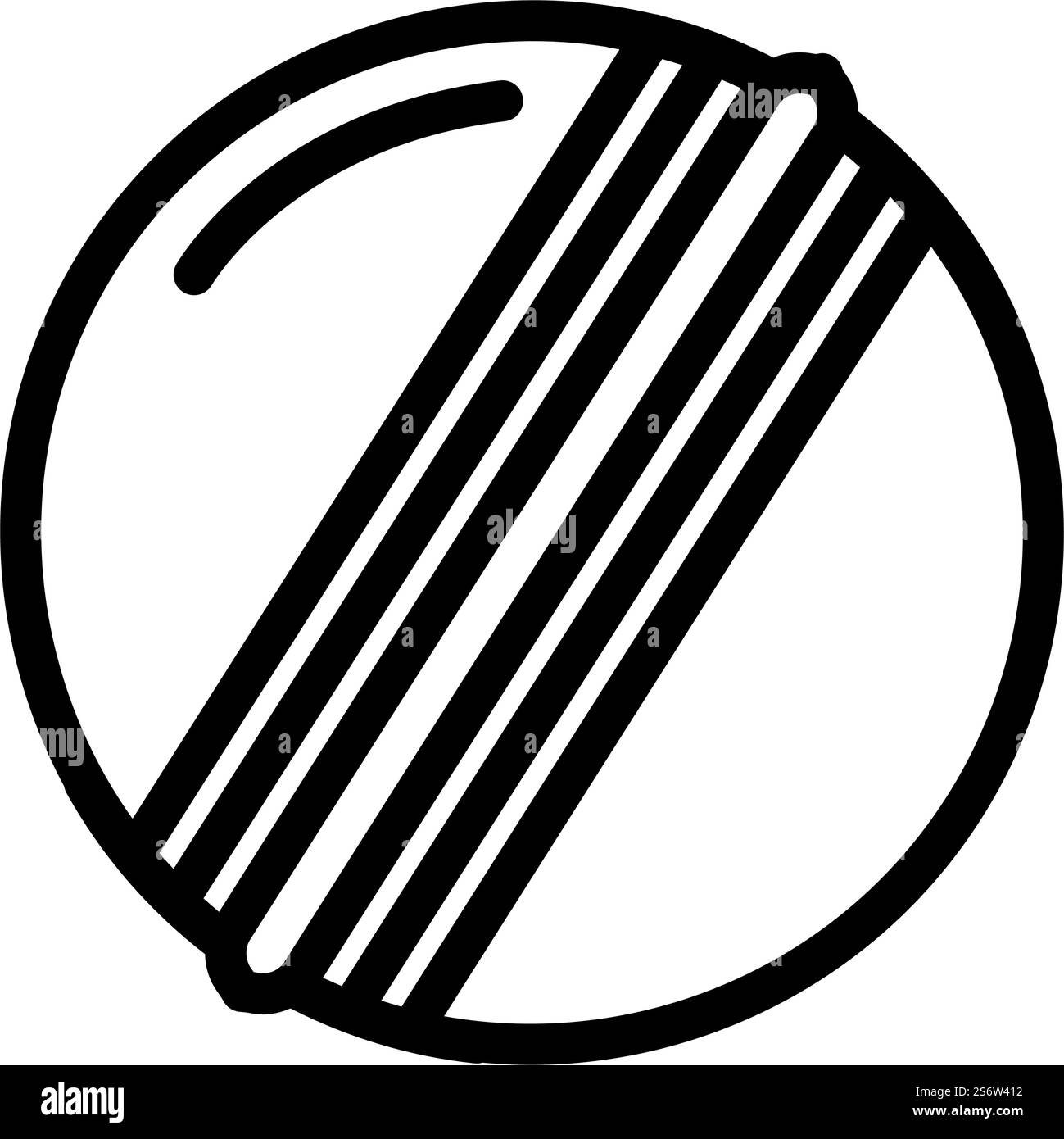 ball cricket game line icon vector. ball cricket game sign. isolated ...