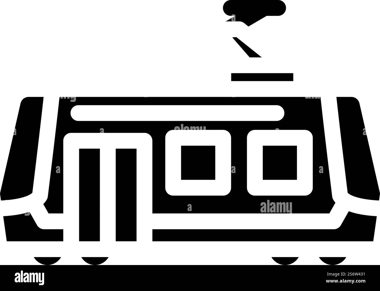 tram city transport glyph icon vector. tram city transport sign ...
