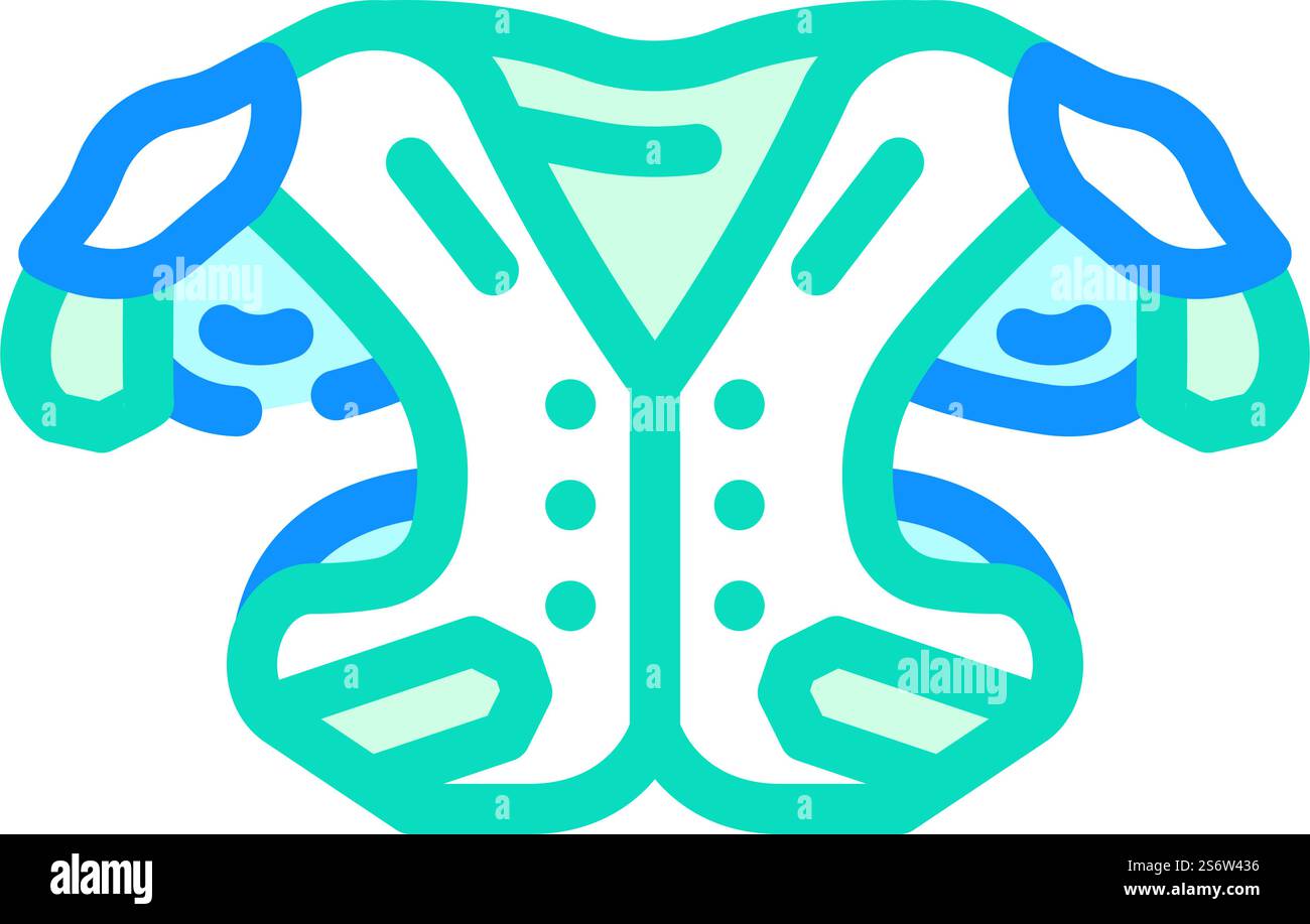 shoulder pads color icon vector. shoulder pads sign. isolated symbol ...