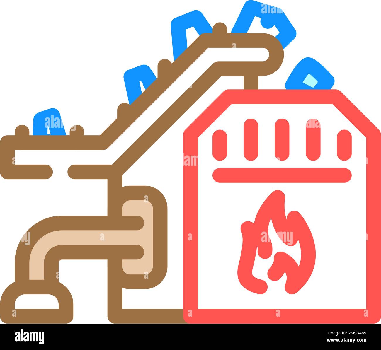 garbage incineration color icon vector. garbage incineration sign ...