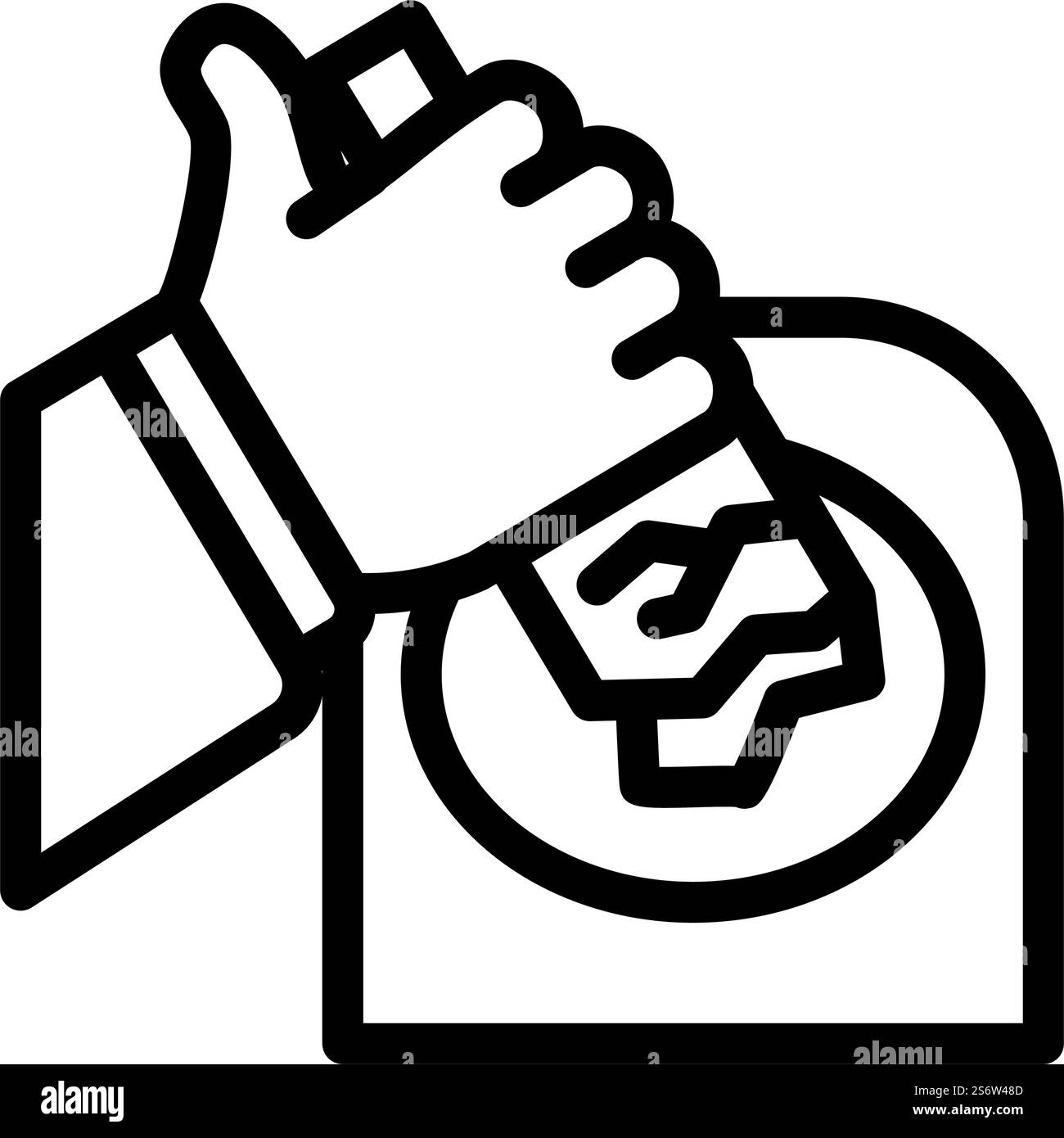 waste sorting line icon vector. waste sorting sign. isolated contour ...