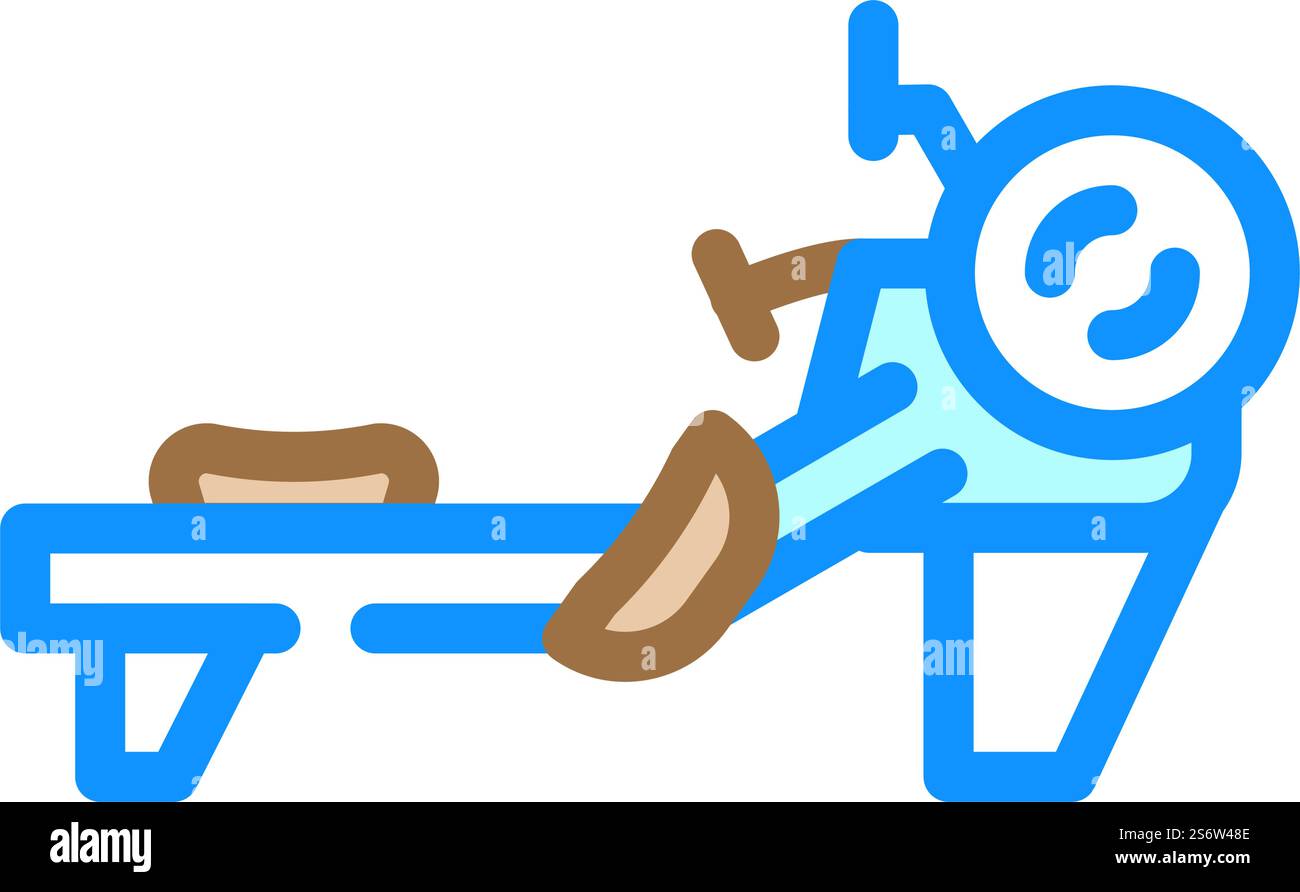 rowing machine color icon vector. rowing machine sign. isolated symbol ...